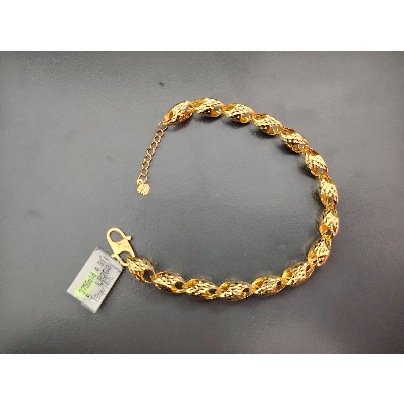 Emas 375 rantai tangan siput besar (T87L) | Shopee Malaysia