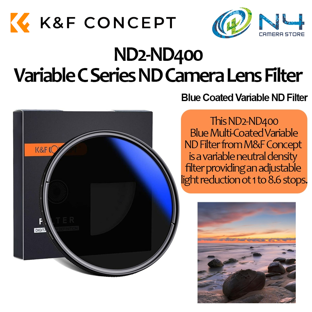 K&F Concept ND2-ND400 Blue Coated Variable ND Filter Neutral Density Adjustable Filter for DSLR ...