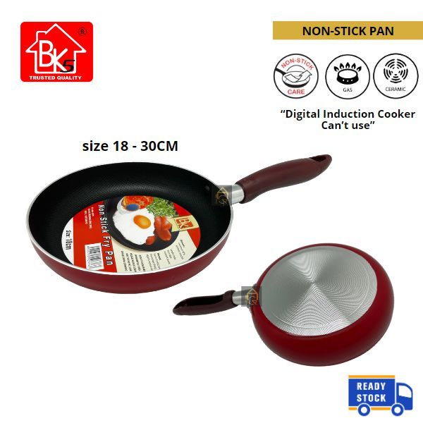 GDH | Bk Non-Stick Pan/Frying Pan/Kuali Leper (18cm, 20cm, 22cm, 24cm, 26cm, 28cm, 30cm) 不粘锅 ...