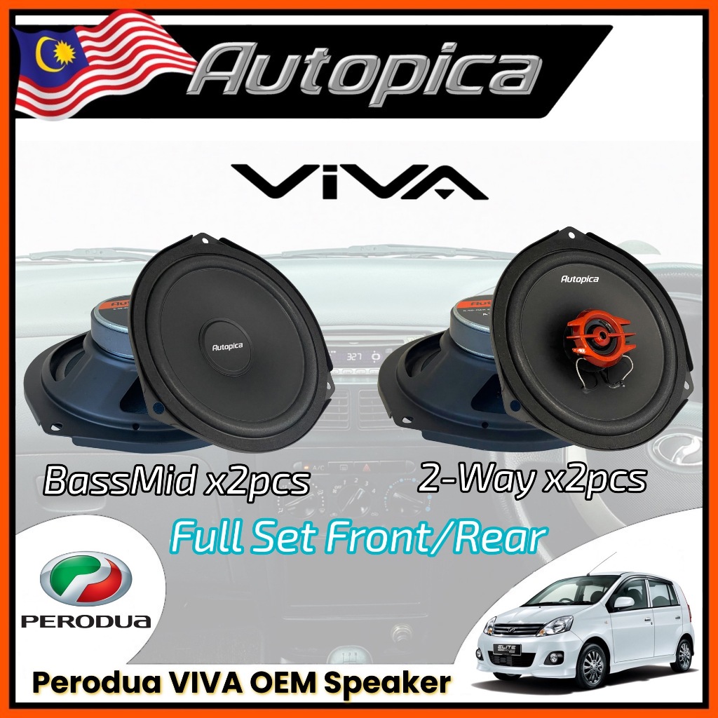 Perodua VIVA Speaker Set FRONT & REAR Plug & Play OEM Fitting AUTOPICA ...