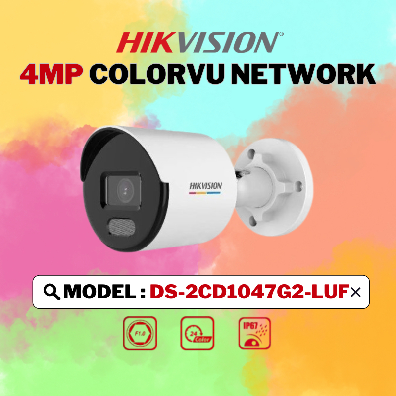 HIKVISION CCTV (World No.1) IP ColorVu 4MP Bullet Network Camera DS ...
