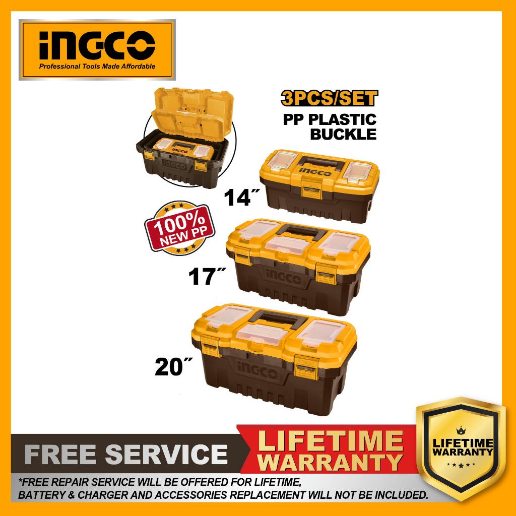 INGCO 3 Pcs Plastic tool boxes set PBXK0301 | Shopee Malaysia