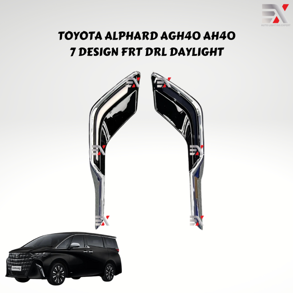 TOYOTA ALPHARD AGH40 AH40 DRL DAYLIGHT COVER - 7 DESIGN | Shopee Malaysia