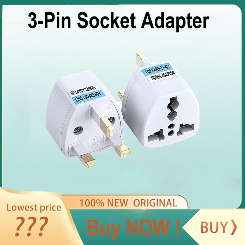 Ready Stock UK Universal Travel Plug 3-Pin To US UK Plug 2-Pin Socket ...