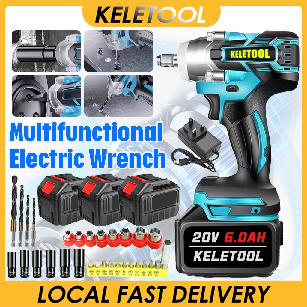 KELETOOL 800NM Impact Gun Impact Drill Impact Wrench Cordless Driver 1/ ...