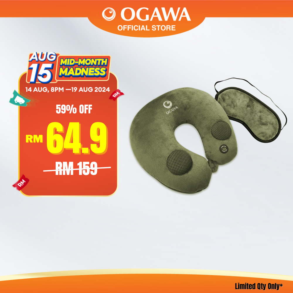 OGAWA Tinkle-X Music Vibration Massage Pillow and Sleep Eye Masks ...