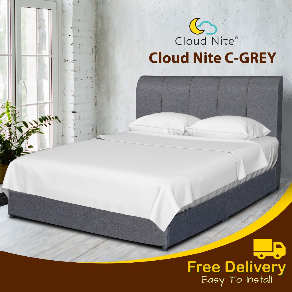 Cloud Nite C-Grey Divan set / Base - Solid Wood Bed frame (Single ...