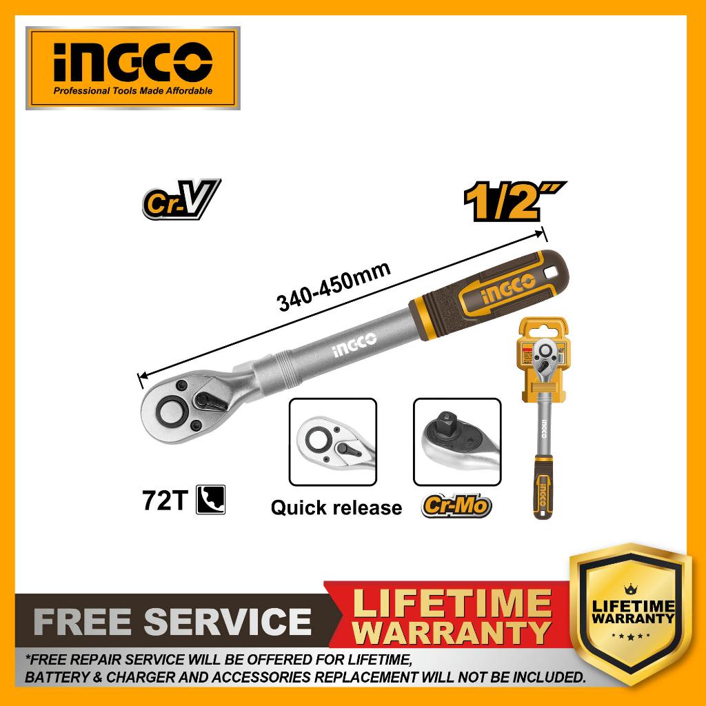 INGCO 1/2" Extendable ratchet wrench HRTH08128L | Shopee Malaysia