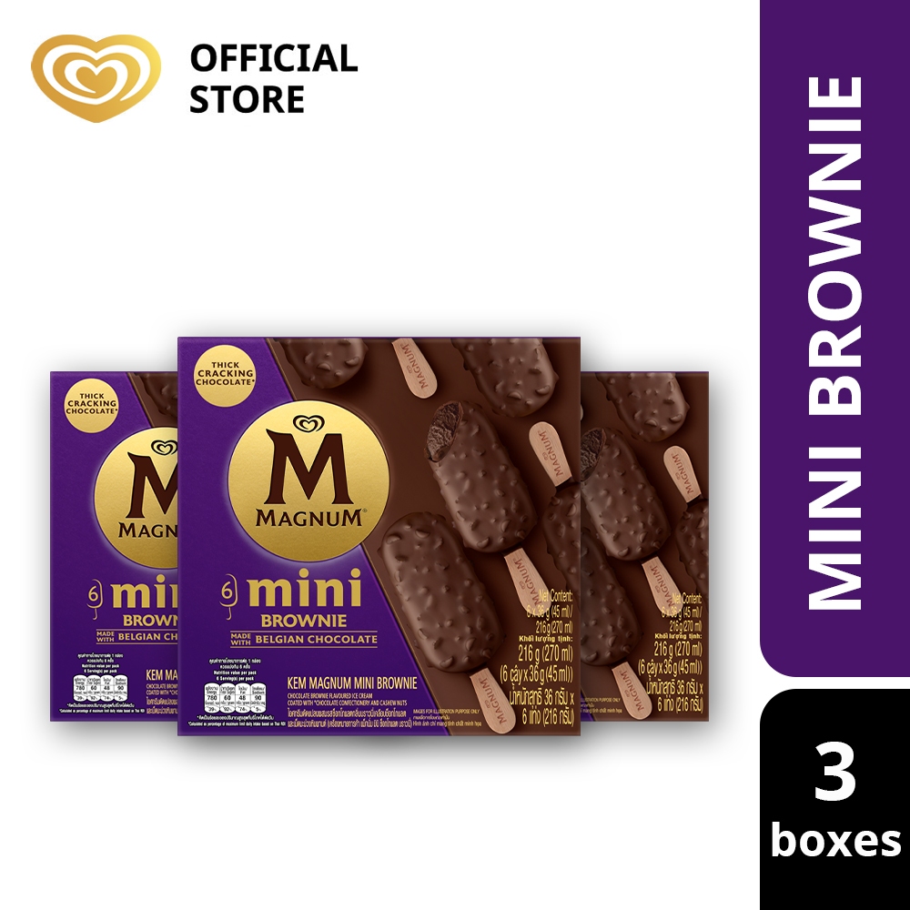 Magnum Mini Brownie Ice Creams (3 Boxes) | Shopee Malaysia