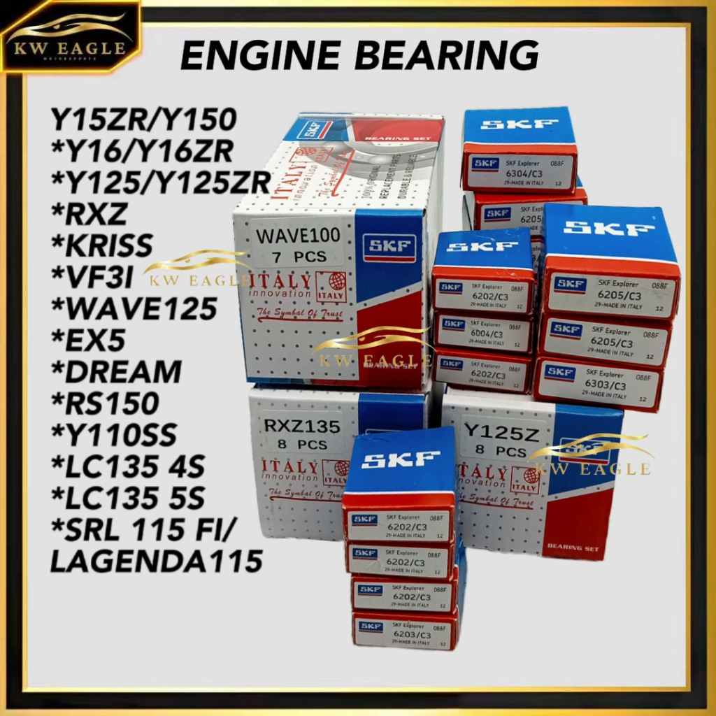 SKF ENGINE BEARING ITALY Y15ZR Y16ZR Y125 LC135 4S 5S Y110SS SRL115FI ...