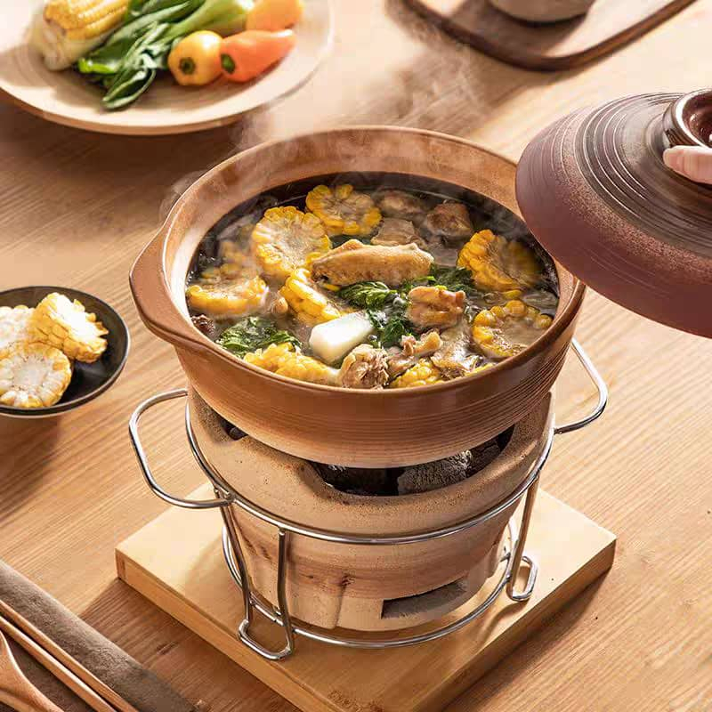 Claypot Stand Outdoor Barbecue Charcoal Clay Stove BBQ Home Grill ...