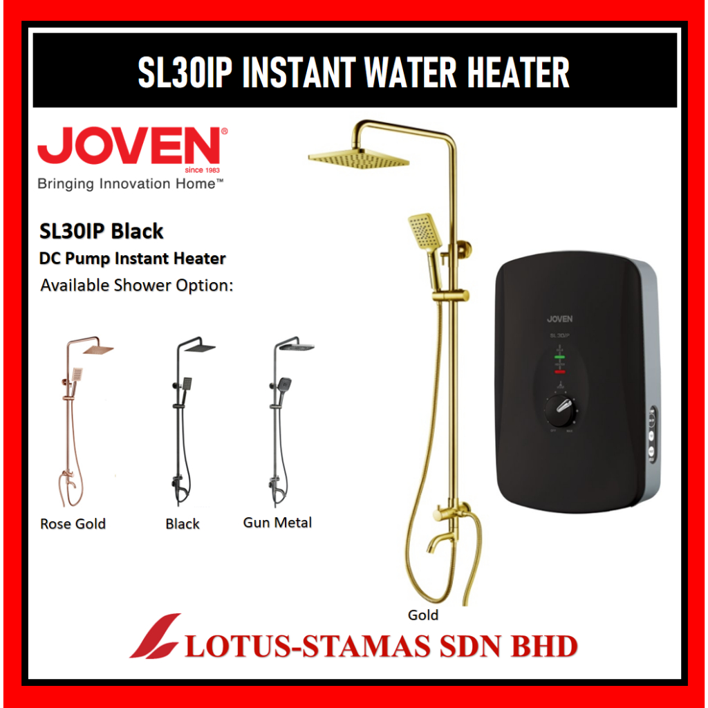 Joven SL30IP DC Pump Instant Water Heater [with Exposed Gold / Rose ...