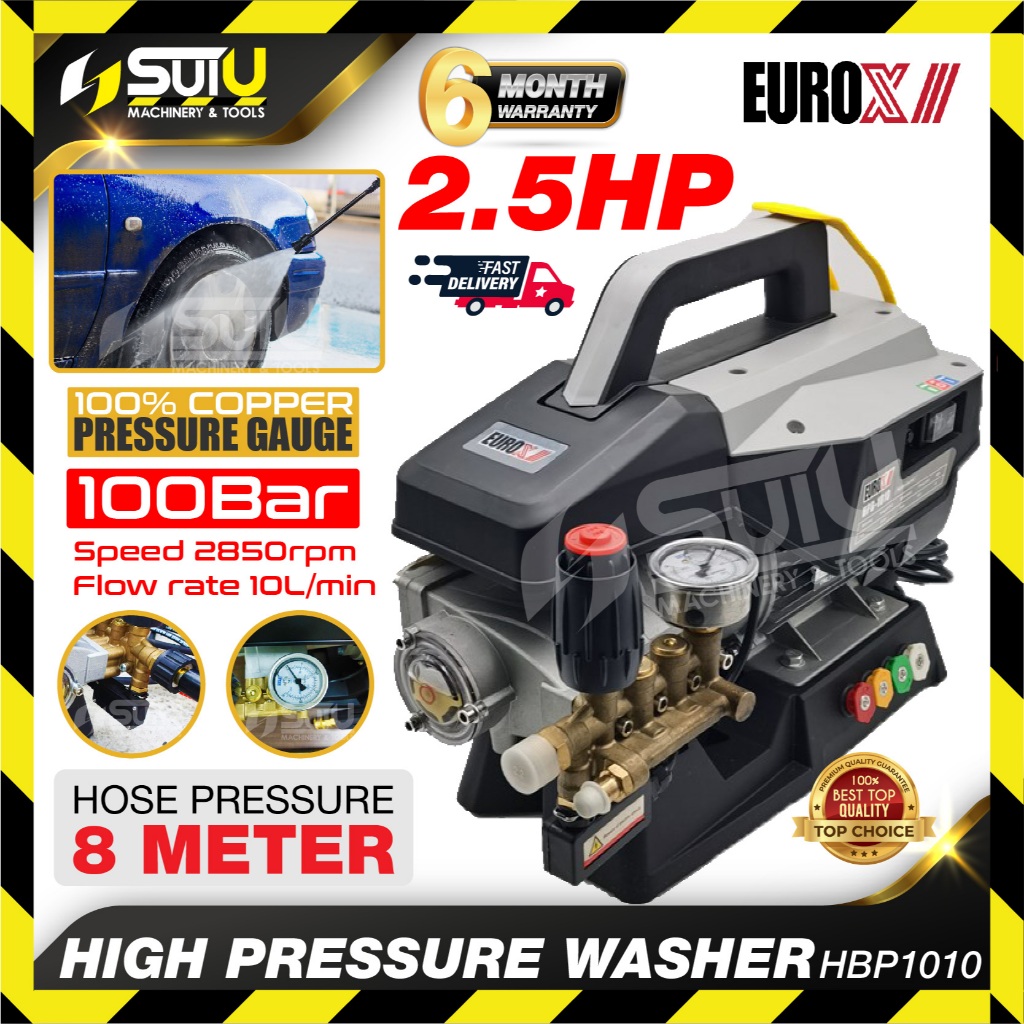 EUROX HBP1010 2.5HP 100BAR Electric High Pressure Washer / Pencuci Tekanan Tinggi 1.8kW 2850RPM ...
