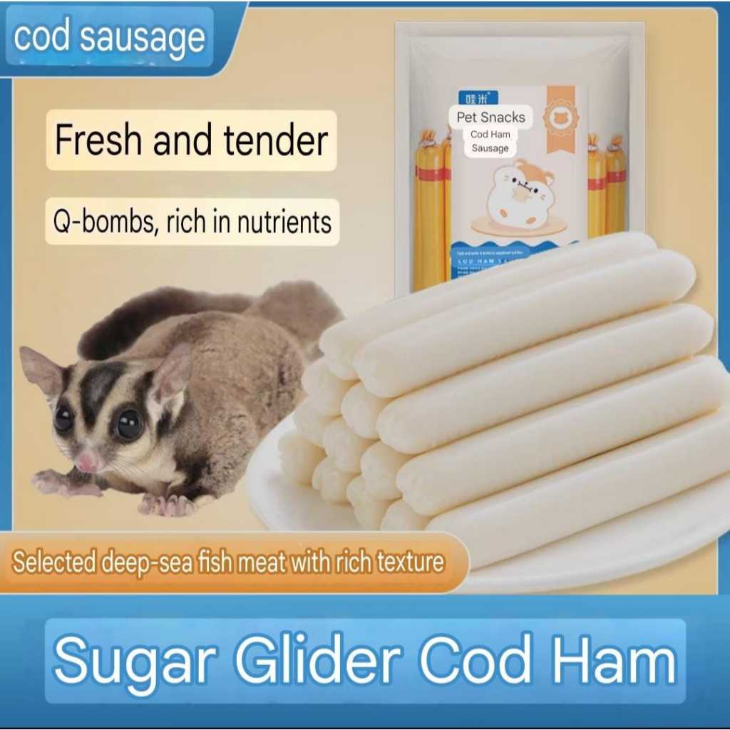 Sugar Glider Cod Fish Sausage 1pcs Sugar Glider Snack Sugar Glider ...