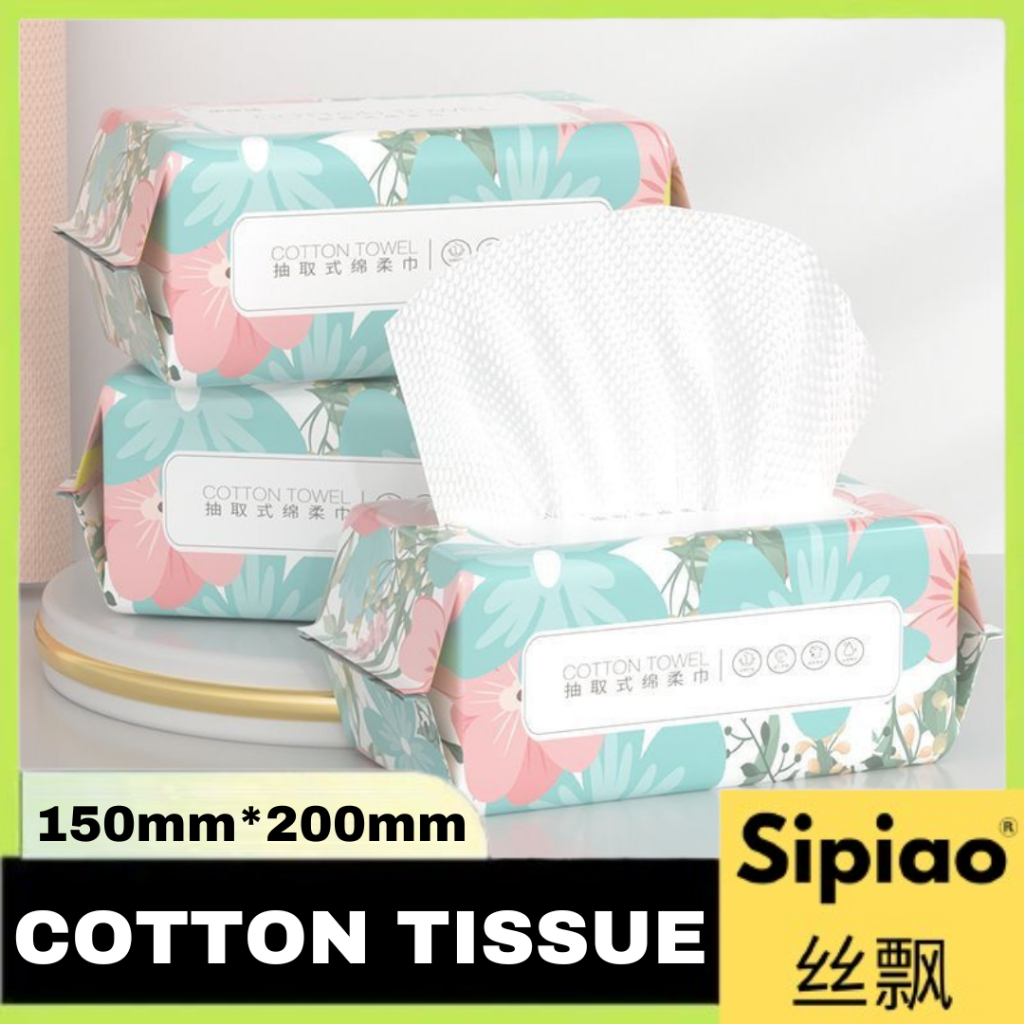 Cotton Tissue Disposable Facial Tissue for Adults and Children Make up ...