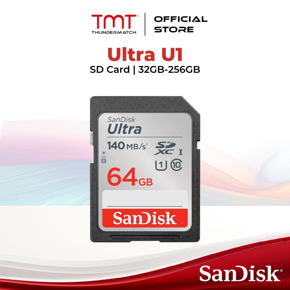 TMT SanDisk Ultra SD Card UHS-I C10 U1 Memory Card (32GB/64GB/128GB ...