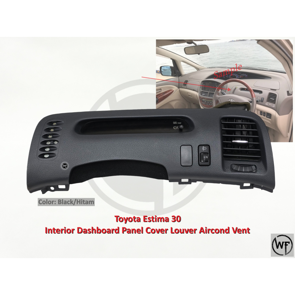 Toyota Estima ACR30 MCR30 Interior Dashboard Panel Cover Louver Aircond ...