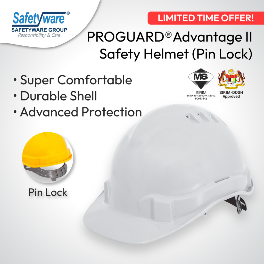 SIRIM DOSH CERTIFIED | PROGUARD Advantage II Safety Helmet with Vented ...