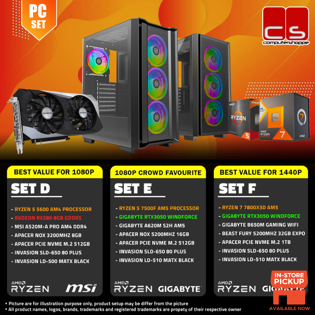 AMD Gaming PC Package With Graphics Card For 1080P or 2K Gaming ...