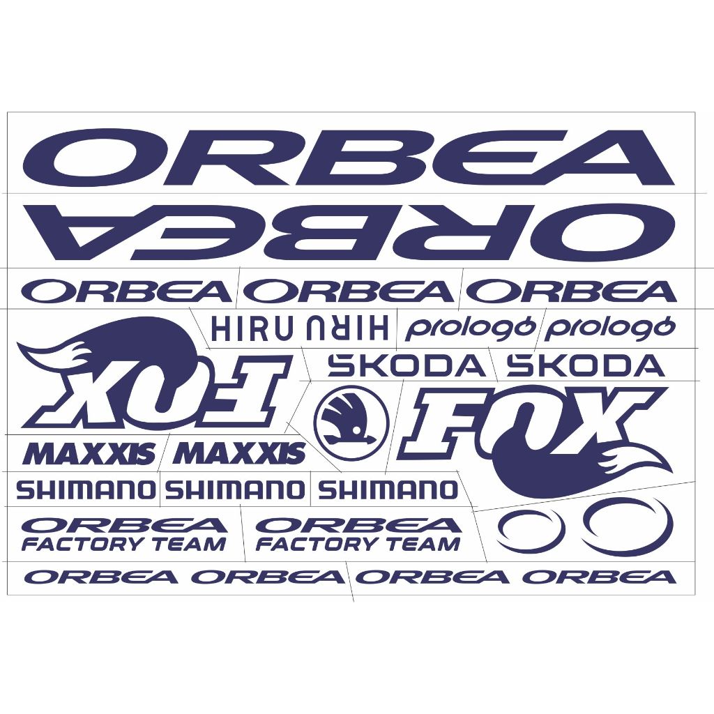 27pcs! ORBEA with sponsor logo Cycling stickers vinyl cut out logo ...