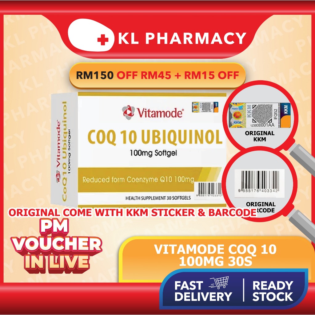 (ORIGINAL KKM STICKER) Vitamode CoQ10 ubiquinol 60s’s | Shopee Malaysia