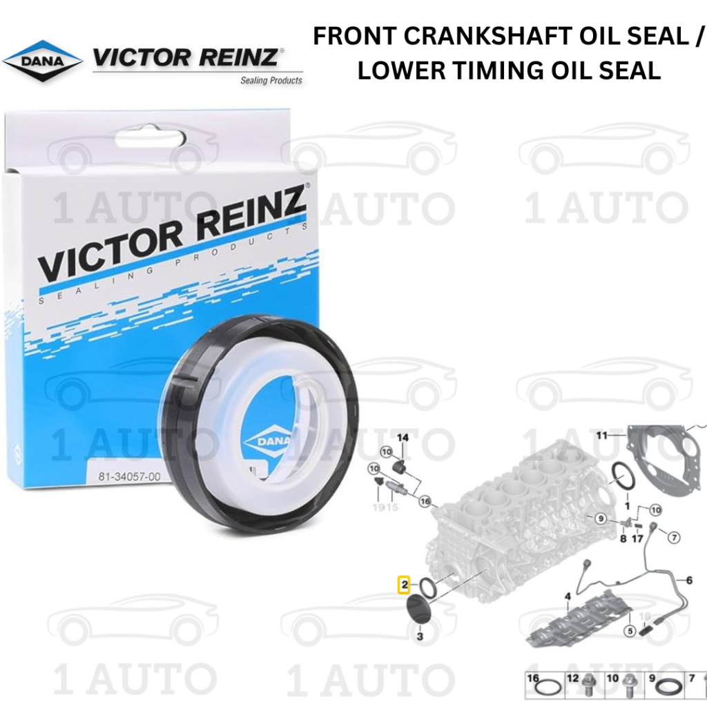 VICTOR REINZ GERMANY FRONT CRANKSHAFT OIL SEAL LOWER TIMING OIL SEAL ...