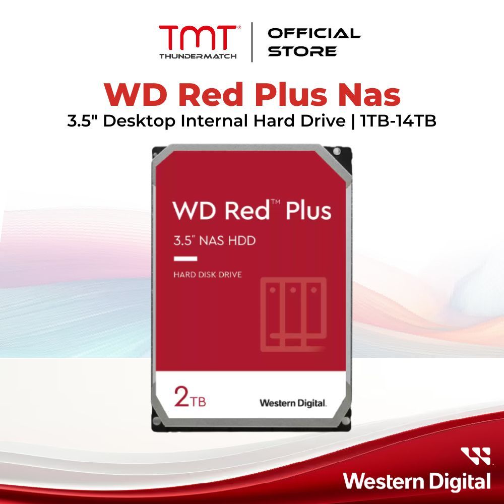 TMT Western Digital WD RED PLUS NAS Hard Drive (2TB/4TB/6TB/8TB/10TB ...