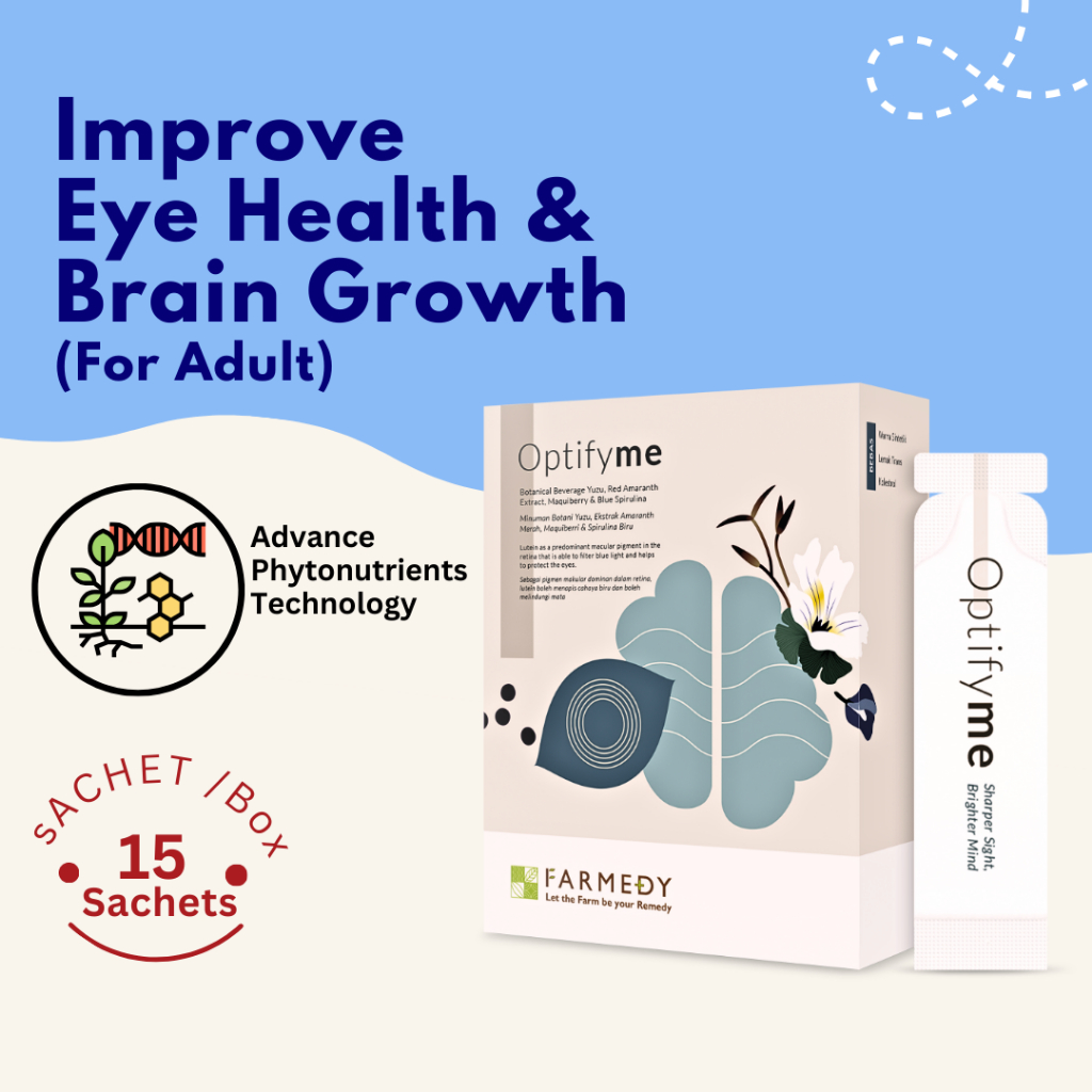 FARMEDY OptifyMe Daily Eye Vision & Focus Support, Cognitive Boost for ...
