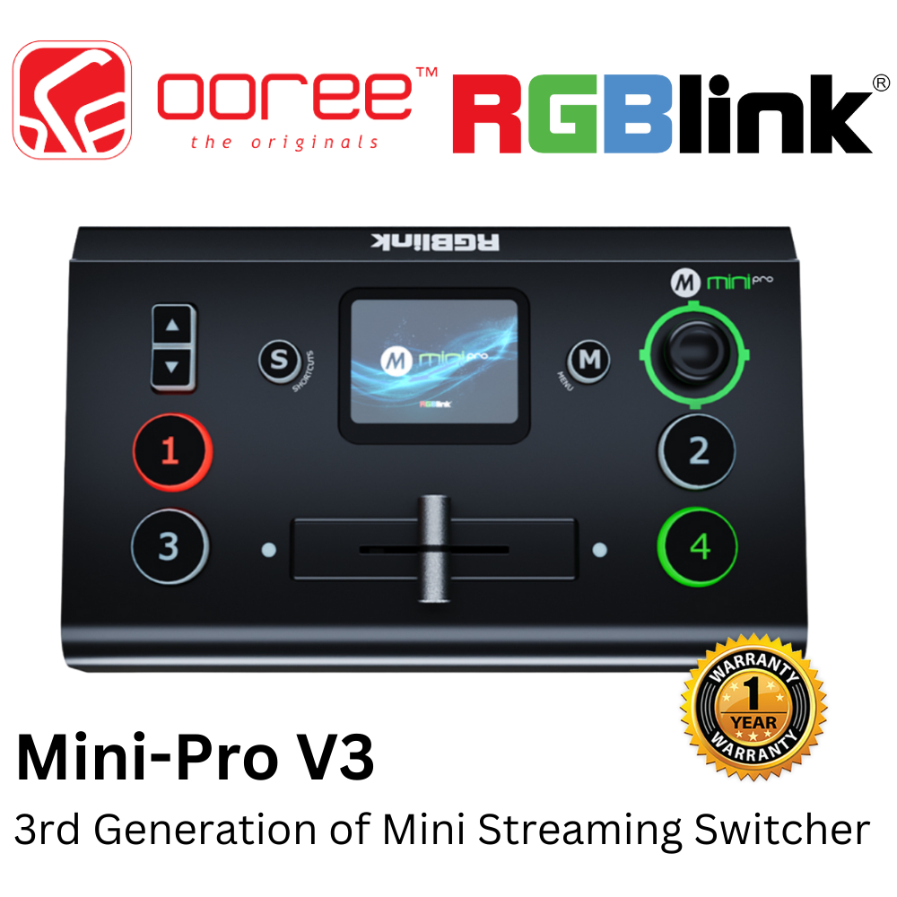 RGBLINK MINI-PRO V3 3RD GENERATION OF MINI STREAMING SWITCHER, QUAD HDM ...