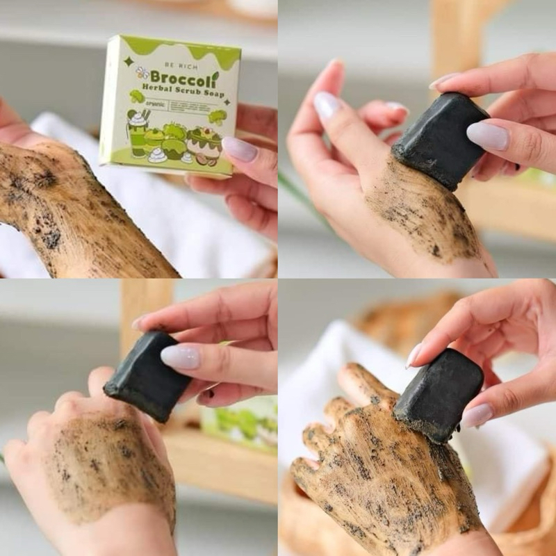 🧼 𝟯 𝗶𝗻 𝟭 Scrub, mask, sabun 🚿Broccoli herbal scrub soap 35gram | Shopee ...