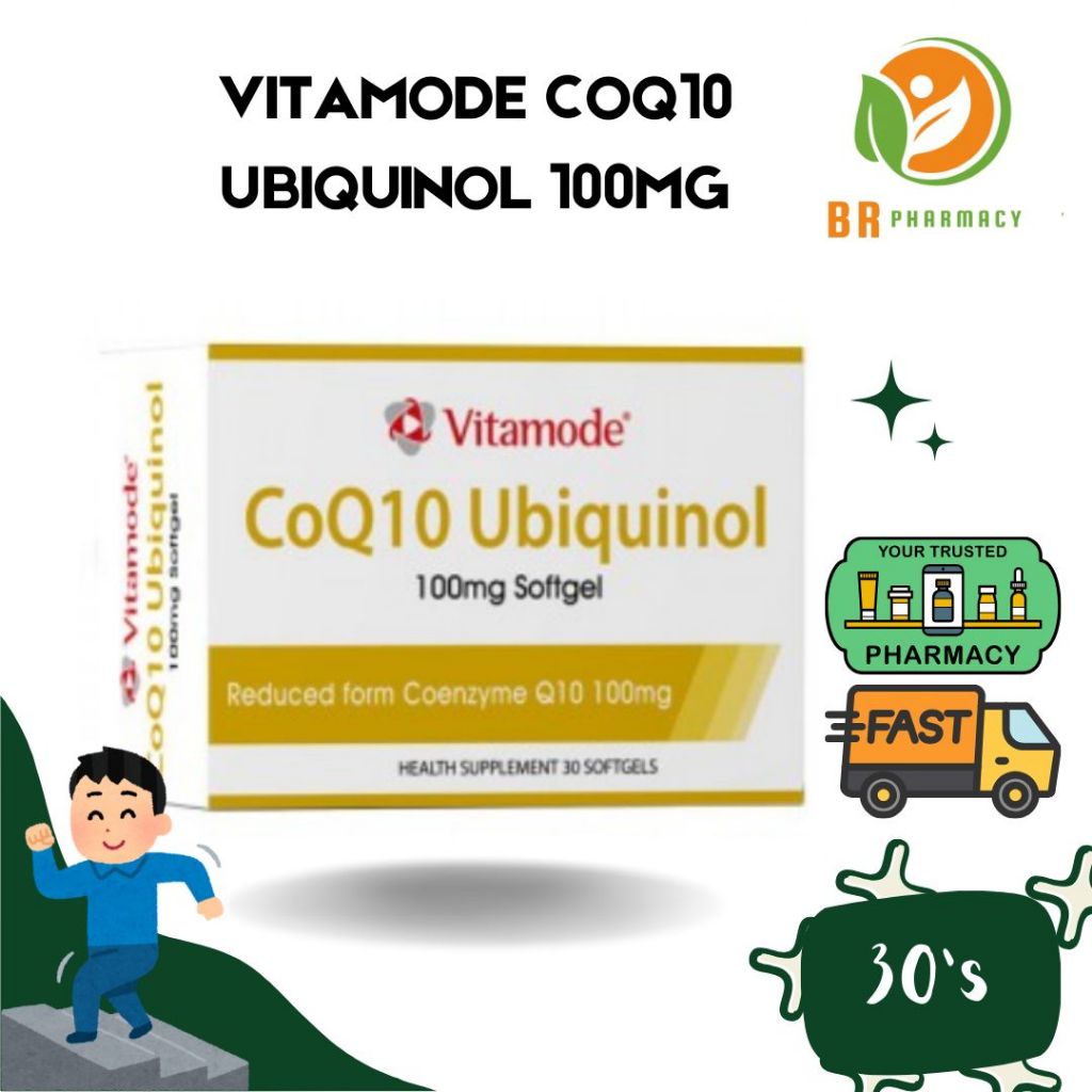 Vitamode CoQ10 Ubiquinol Health Supplement 100mg Softgel 30'S | Shopee Malaysia