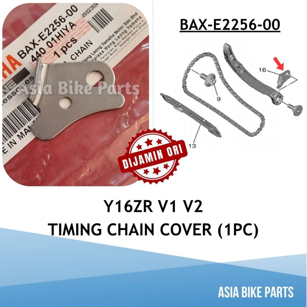 Yamaha Original Y16ZR Y16 V1 V2 Timing Chain Tensioner Arm Cover Plate ...