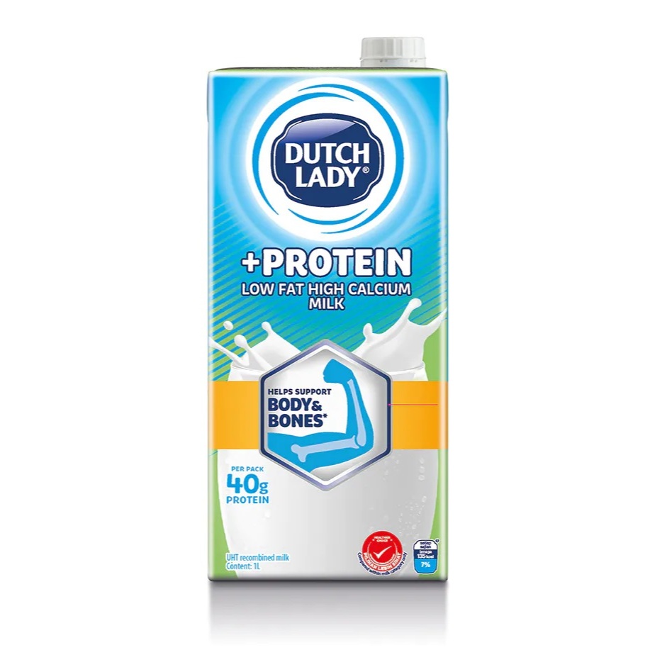 DUTCH LADY +PROTEIN LOW FAT HIGH CALCIUM MILK, 40 PROTEIN 1 LITER ...