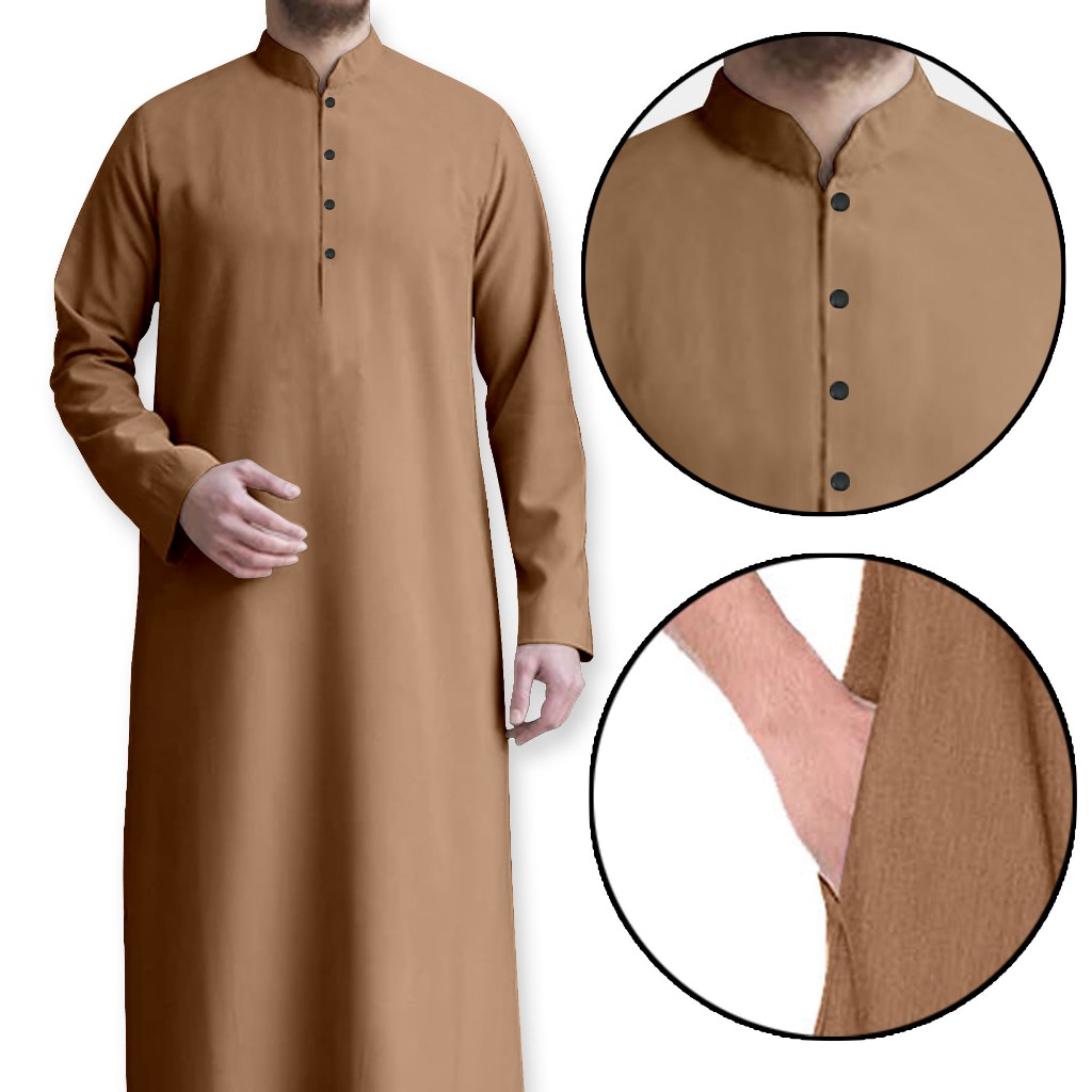 Exclusive Elegant Long Jubah Dress for Men’s / Jubah Lelaki Dewasa ...