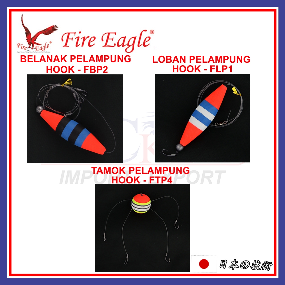 (1pcs) Fire Eagle Fishing Float Hook Belanak Loban Tamok Pelampung ...