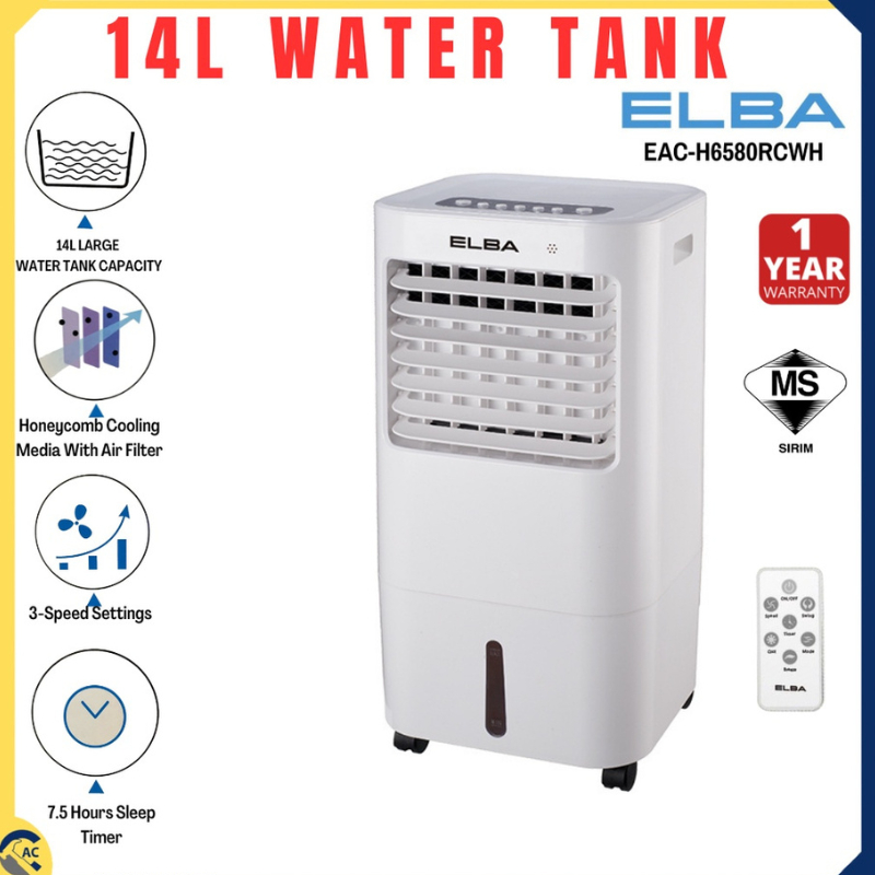 ELBA Air Cooler EAC-H6580RC - 3 Wind Modes, Remote Controller, White ...