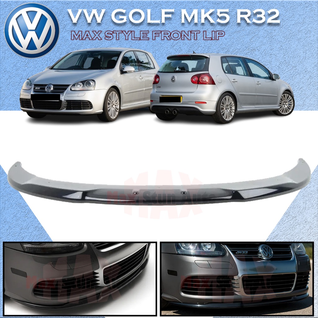 VOLKSWAGEN GOLF MK5 R32 MAX DESIGN FRONT LIP BUMPER SKIRT V-LIP VW GOLF ...