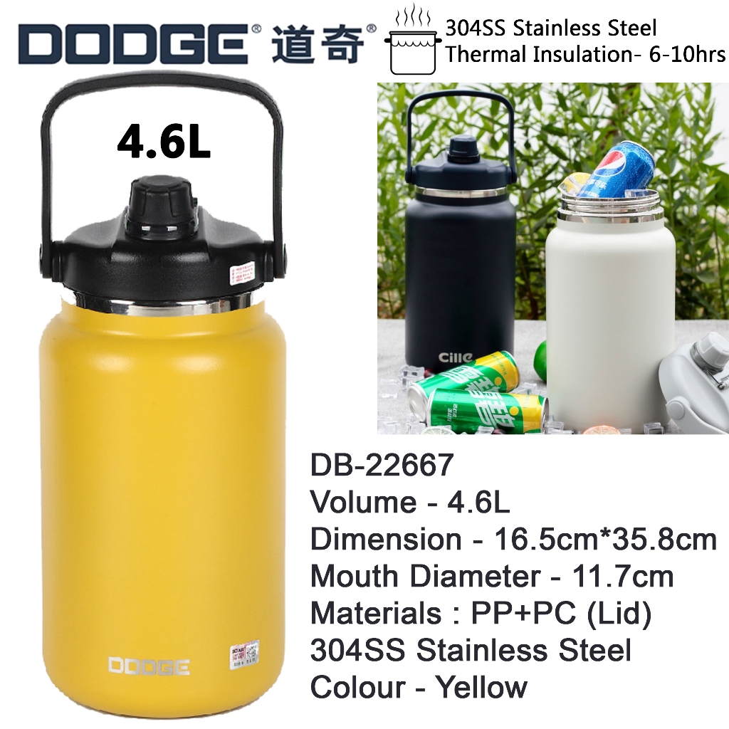 Cille Dodge 3L/4.6L 304SS Super Big Bucket Stainless Steel Vacuum Flask ...