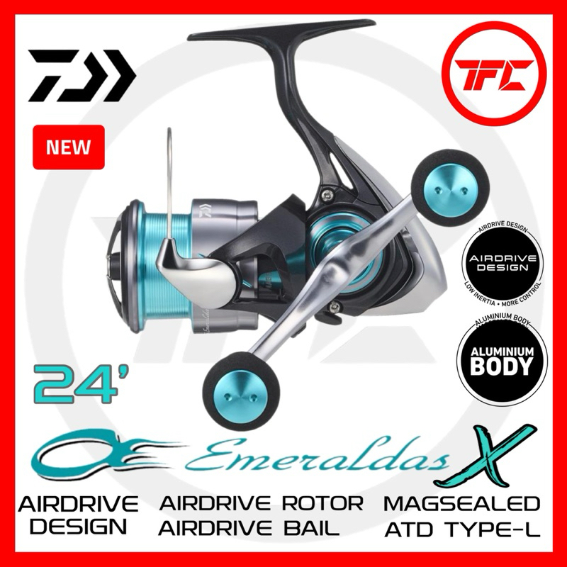 2024 DAIWA EMERALDAS X 24’ LT Spinning Fishing Reel Eging Double Handle Casting Ajing LT2500-XH ...