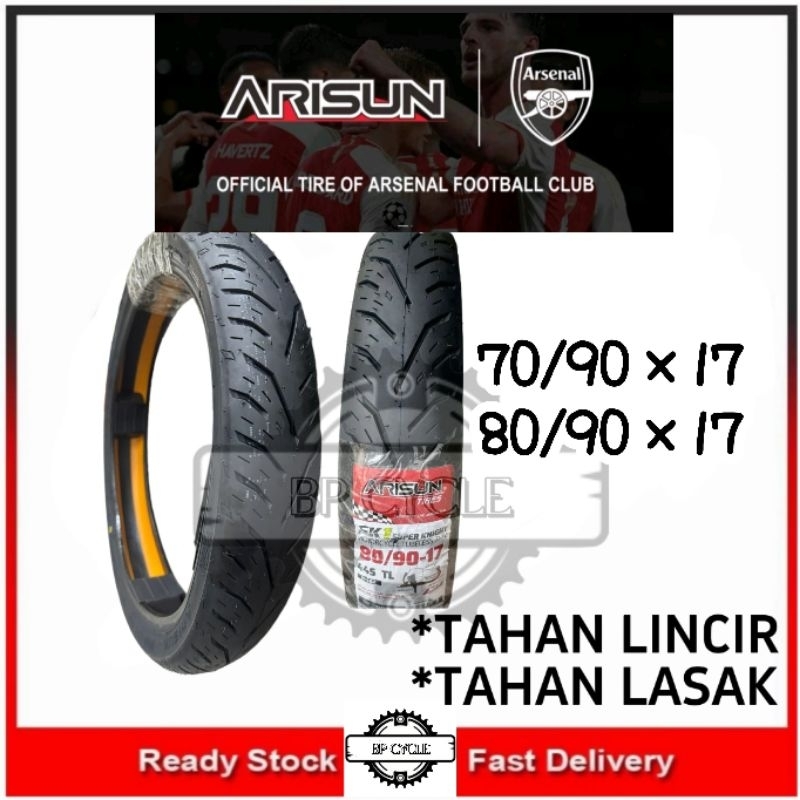 ARISUN TUBELESS TYRE 2024 70/90 80/90 RACING COMPOUND TAYAR TYPE TIRE ...