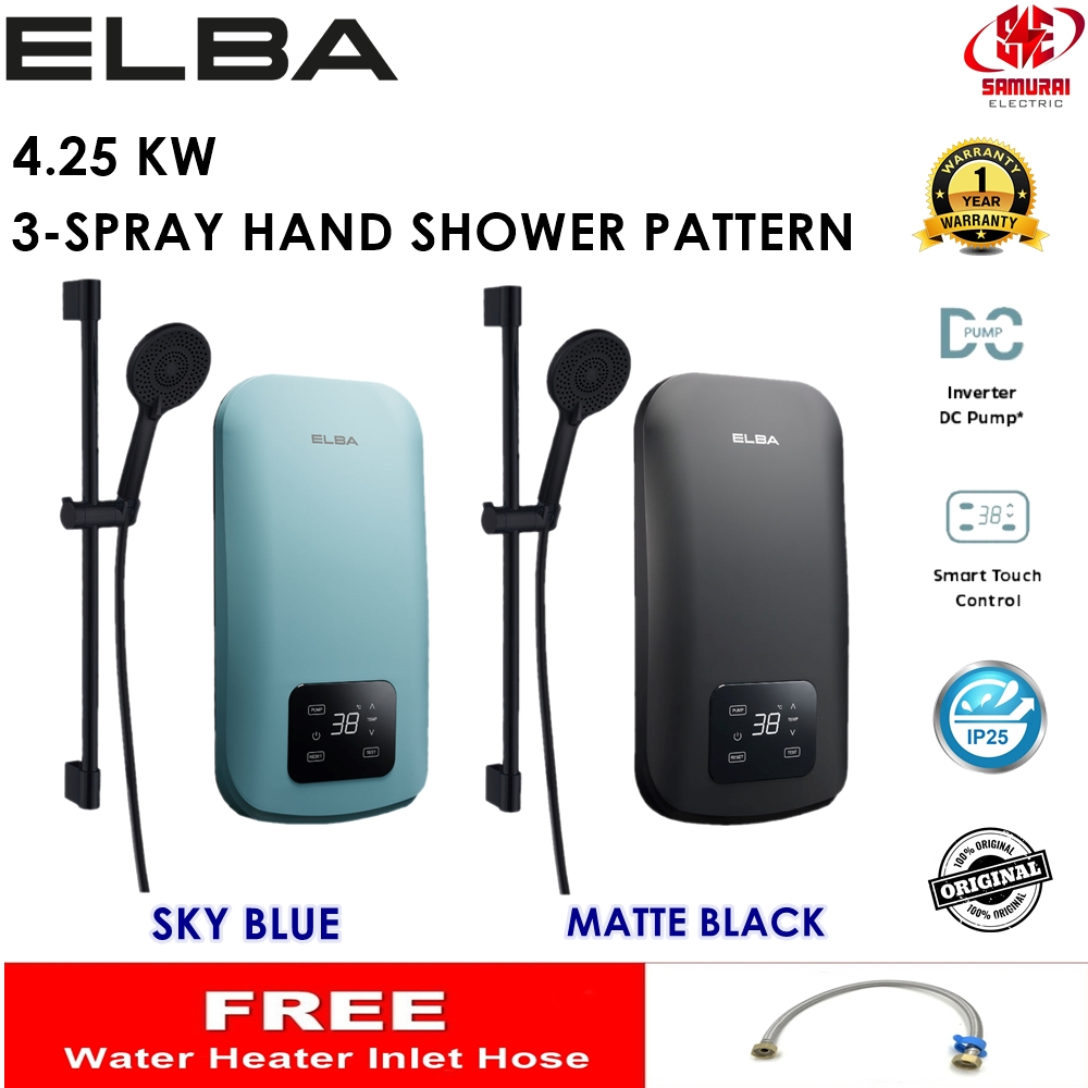 Elba Dc Pump Instant Water Heater EVVO Series 4.25KW EWHQ4215DC(SB) Sky ...