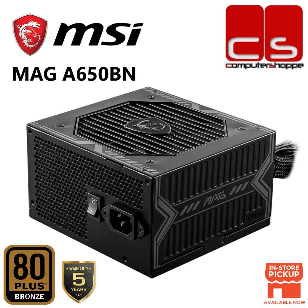 MSI MAG A650BN 80 Plus Bronze 650watt Power Supply | Shopee Malaysia