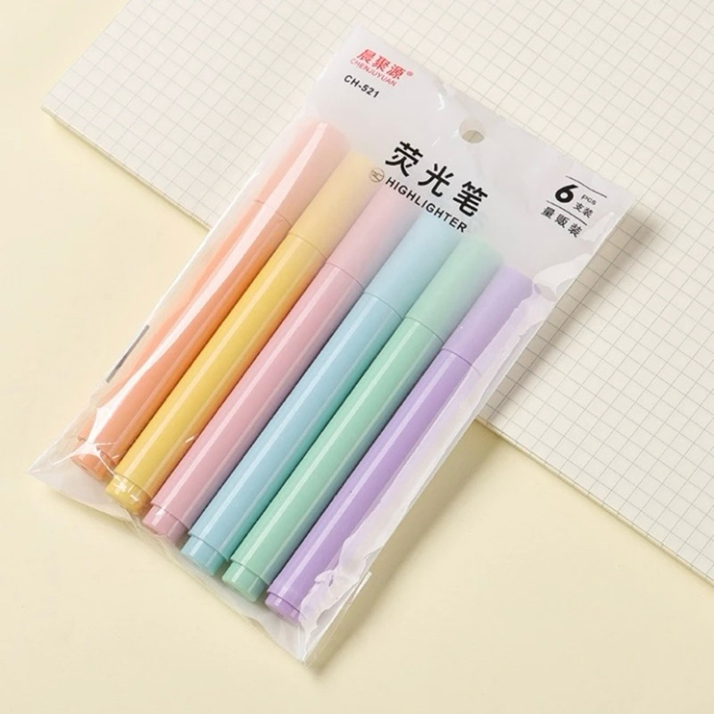 6Color highlighter Pen Set Stationery (Ready Stock 🇲🇾) | Shopee Malaysia
