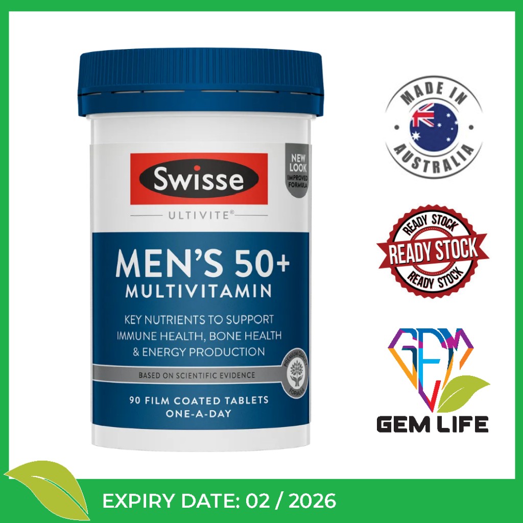 Swisse Ultivite Men’s 50+ Multivitamin 90 Tablets (Expiry Date: Feb 2026) | Shopee Malaysia