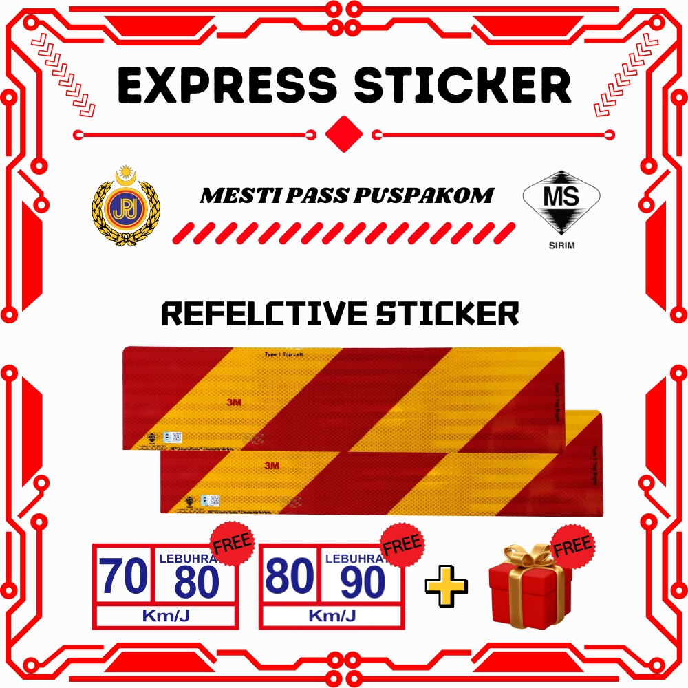 Express Sticker 3M Diamond Grade Reflective Sticker With Sirim ...