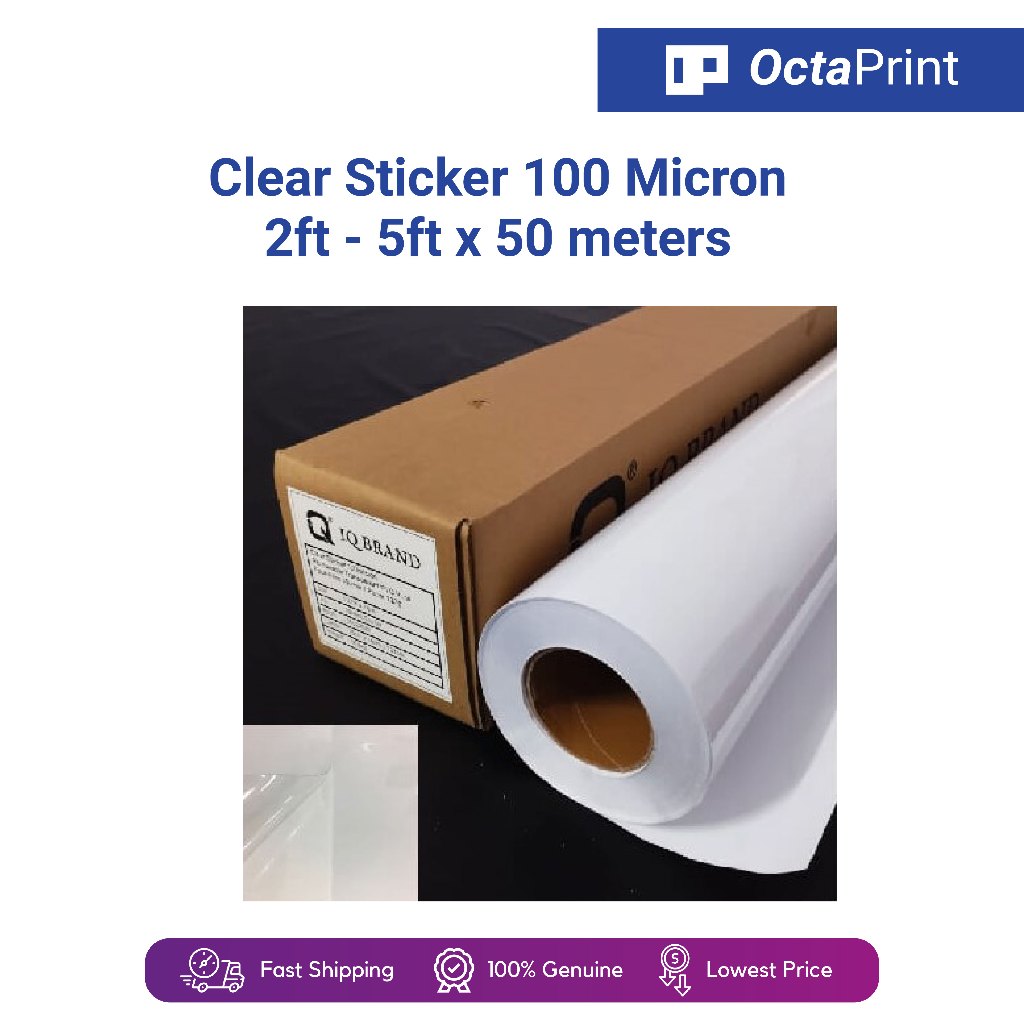 [Ready Stock] IQ Clear Sticker 100 Micron 50m Rolls | Shopee Malaysia