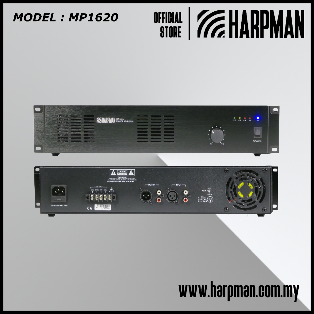 HARPMAN MP1620 2U SERIES 620W with BLUETOOTH / USB POWER AMPLIFIER ...