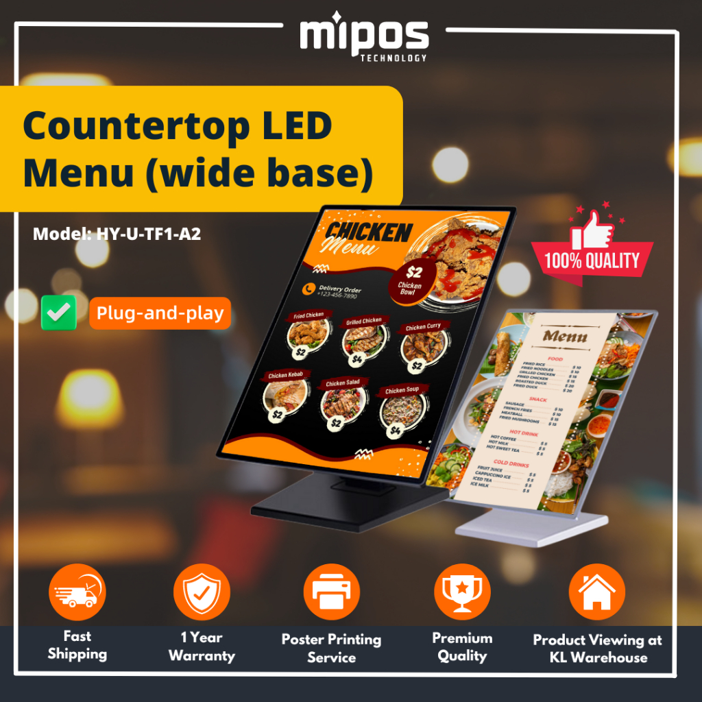 LED Menu Display Board A2 Standing Countertop/A2 Backlit LED Menu Board ...