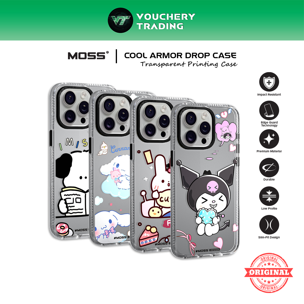 MOSS Cool Armor Sanrio Kuromi Cinnamoroll Pochacco Cute Phone Case ...