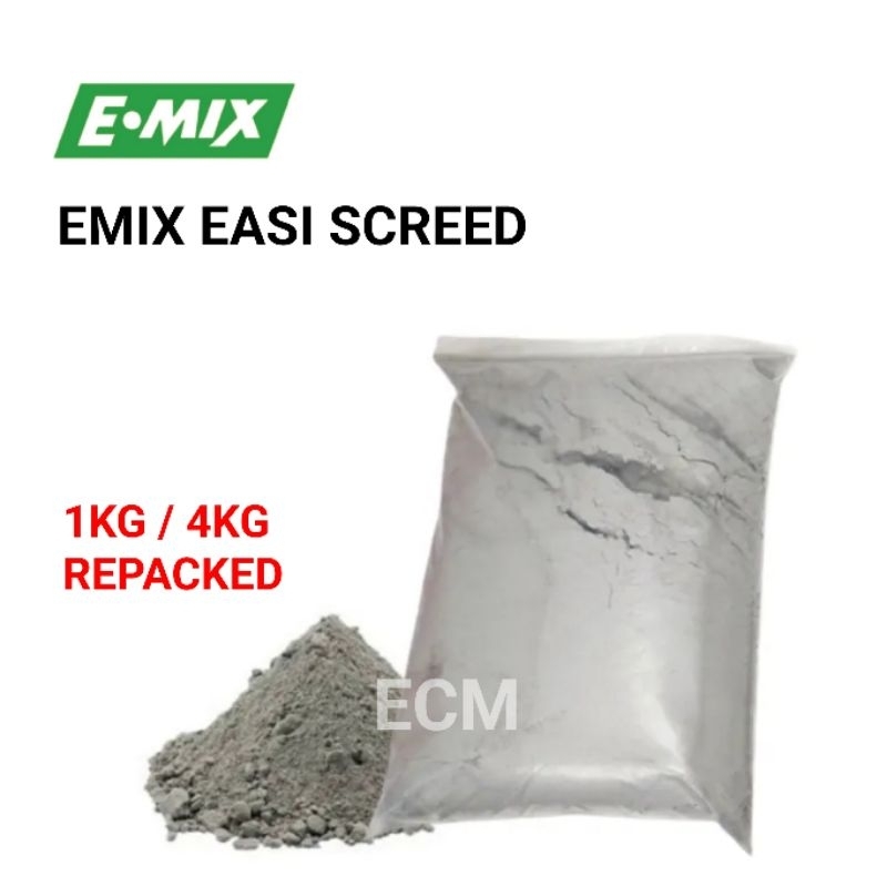 EMIX EASI SCREED GREY (1KG / 4KG REPACKED) Cement-based Mortar for ...
